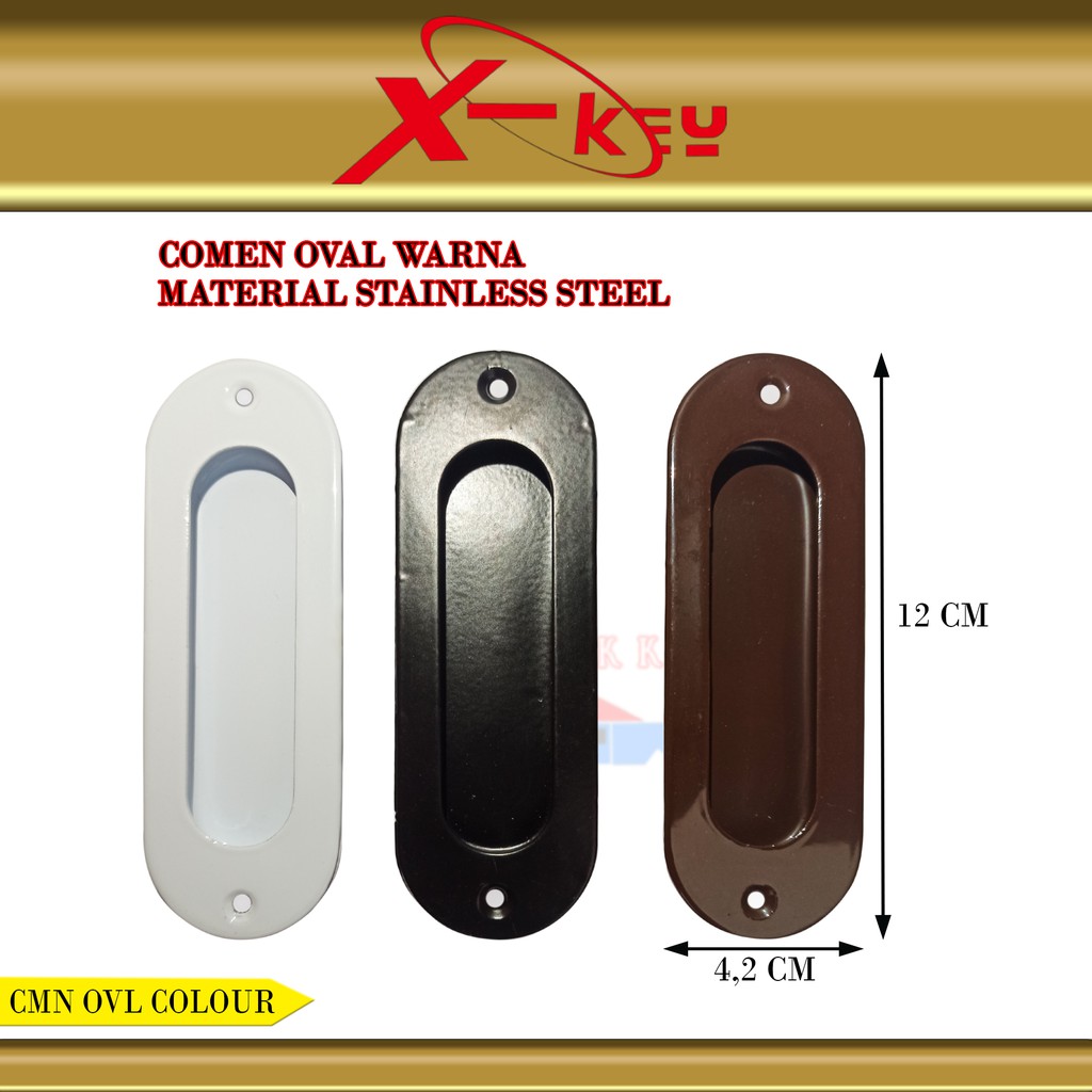 Jual Handle Tanam Pintu Sliding Comen Oval X-Key 12cm Stainless Warna ...