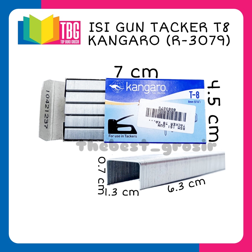 Jual 1 KOTAK KECIL ISI GUN TACKER T8 KANGARO/ ISI STAPLES TEMBAK ...
