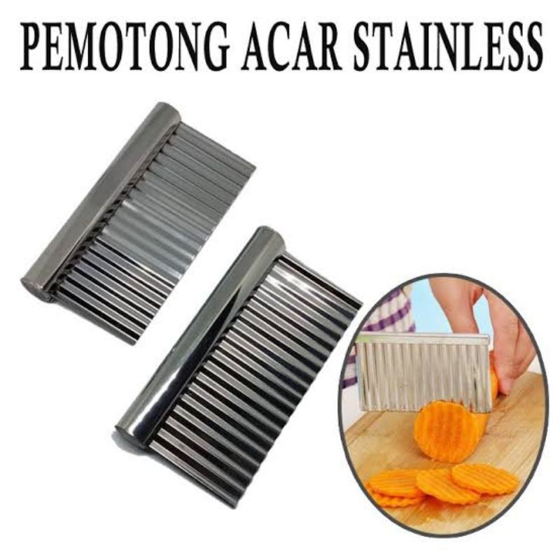 Jual Pisau gelombang pemotong acar timun wortel kentang agar-agar ...