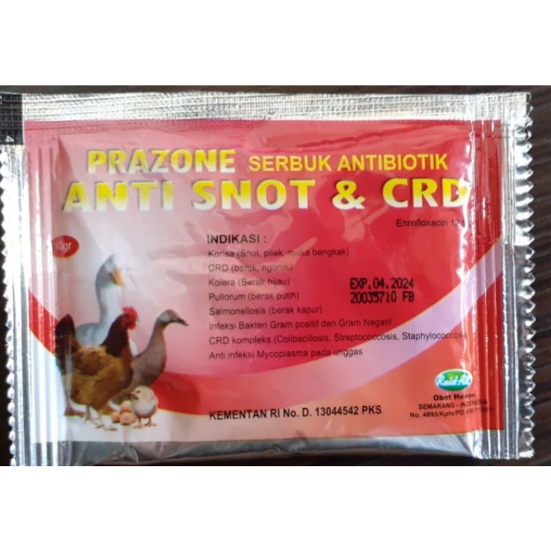 Jual Obat Ngorok Pilek / Anti Snot & CRD/Untuk Ayam /Unggas (Serbuk ...