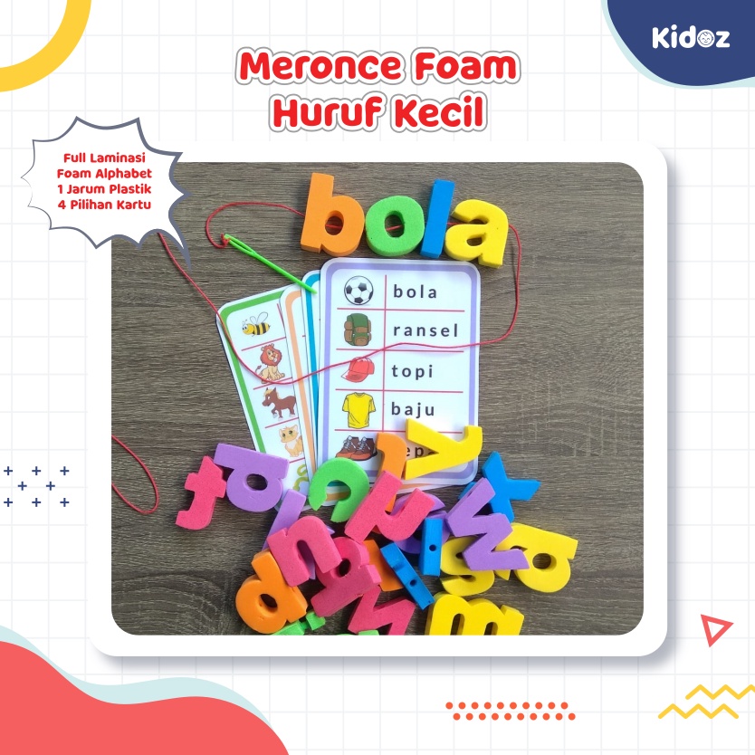 Jual Meronce Huruf Kecil | Mainan Edukasi Meronce | Mainan Montessori ...