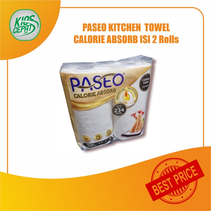 Jual Tissue PASEO Kitchen Towel / Calorie Absorb ISI 2 ROLL (TWIN PACK ...