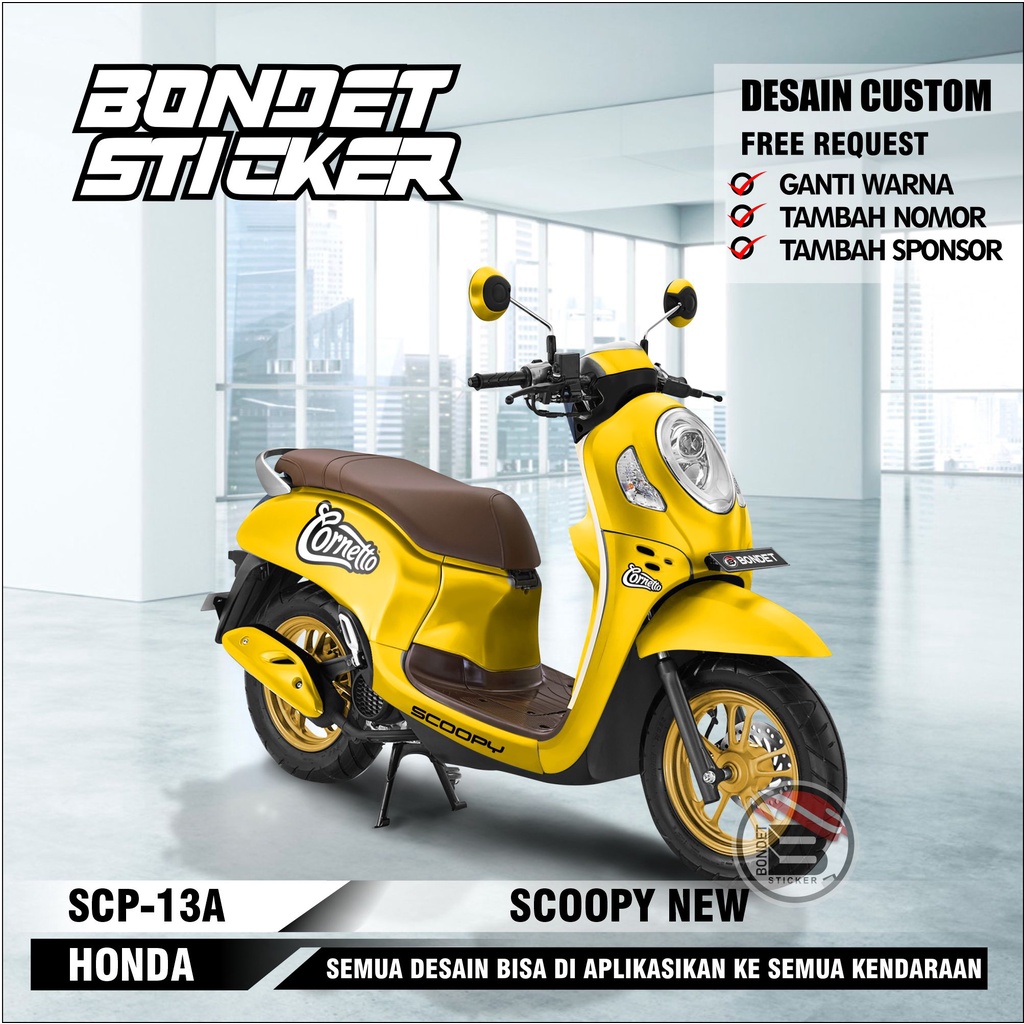 Jual STICKER SCOOPY - DECAL MOTOR HONDA SCOOPY NEW FULL BODY KODE ...