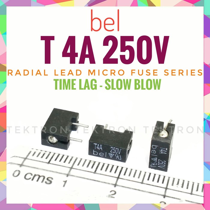 Jual Bel T4A 250V fuse slow blow time lag 4A sekring | Shopee Indonesia