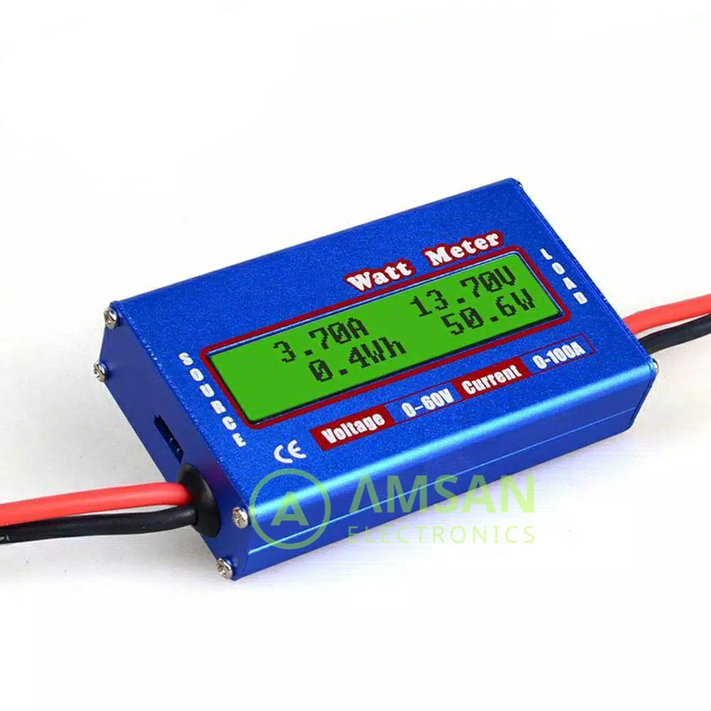 Jual DC watt meter 60V 100A volt ampere rc watt meter Dc 60V 100A power ...