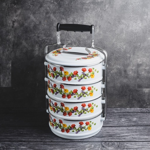 Jual RANTANG ENAMEL IDEAL 14 CM SUSUN 4 RANTANG JADUL FOOD CARRIER 14/4 ...