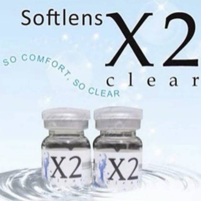 Jual Softlens X2 CLEAR 14 MM Tahunan Minus (-0,50 S/D -20,00) By X2 ...