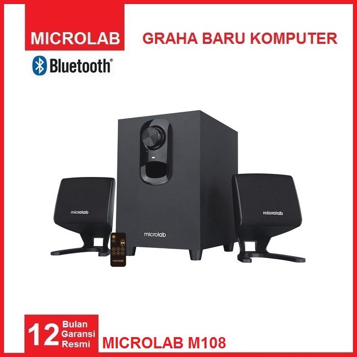 Jual Microlab M108BT 20 Watt RMS Speaker Komputer Speaker PC Speaker ...