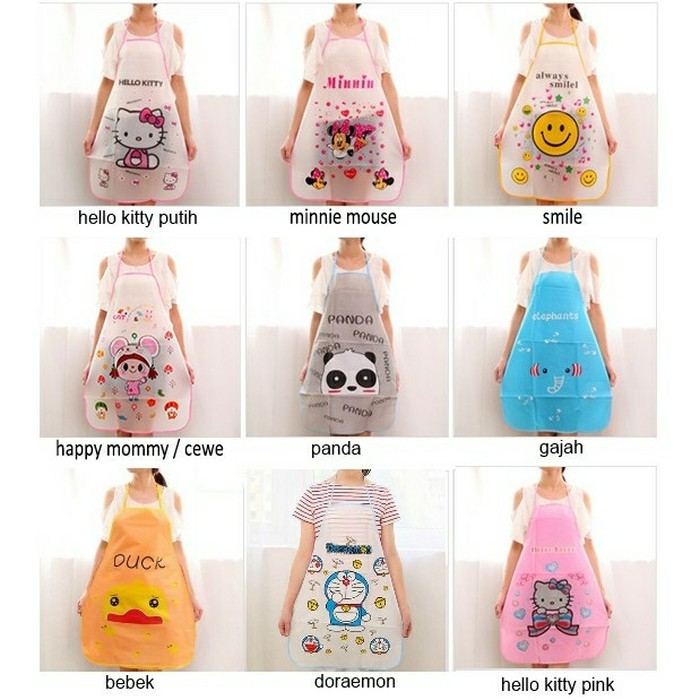 Jual BEI Celemek Anak / Dewasa Murah Lucu waterproof Celemek Apron ...
