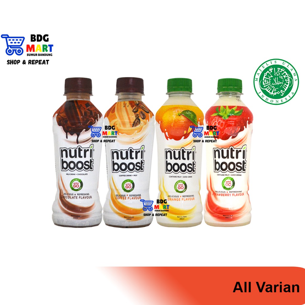 Jual VARIAN BOTOL Nutriboost Minuman Susu Sari Buah Jeruk Strawberry ...