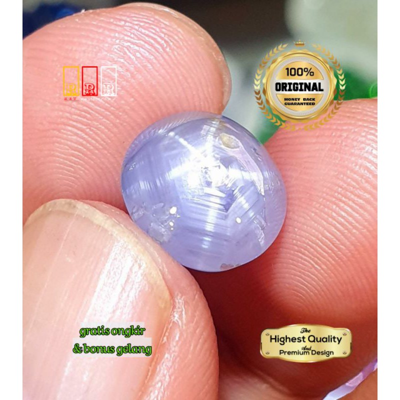 Jual Batu blue safir ceylon srilanka star mantaaap | Shopee Indonesia