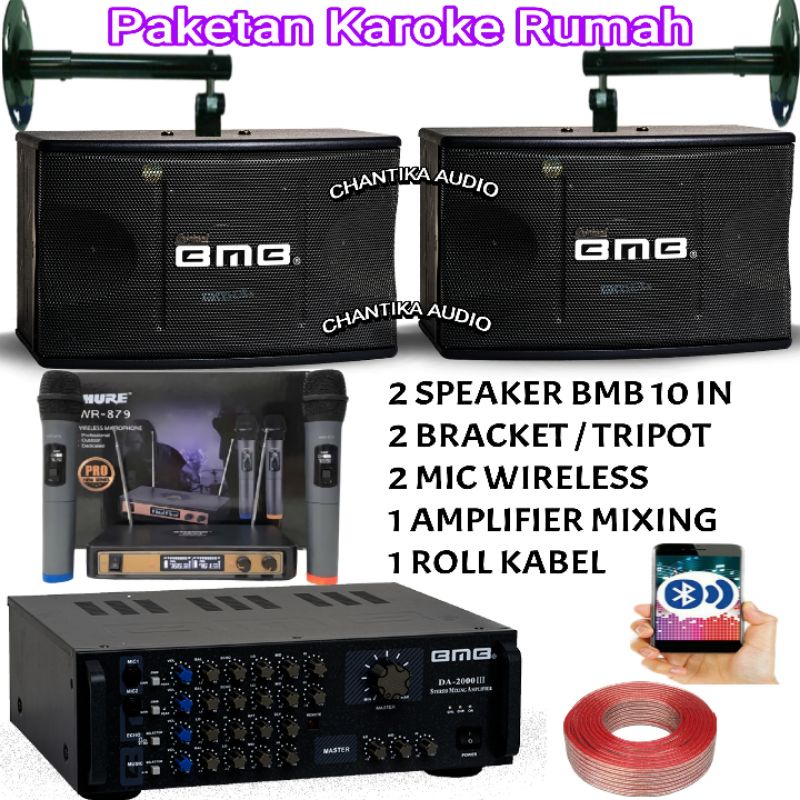 Jual Speaker Bmb 10 inch Amplifier Bmb Bluetooth Mic wireless speaker ...
