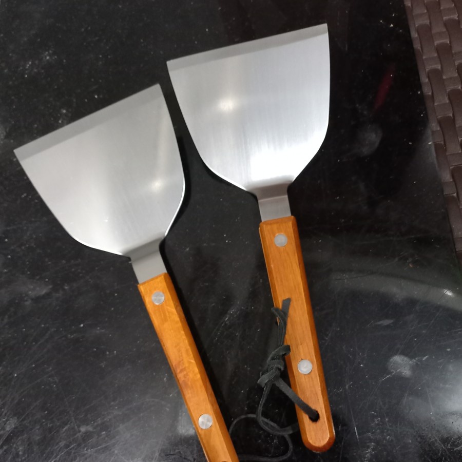Jual Spatula Stainless Kape Martabak Telor Sutil Tepanyaki Burger Roti ...