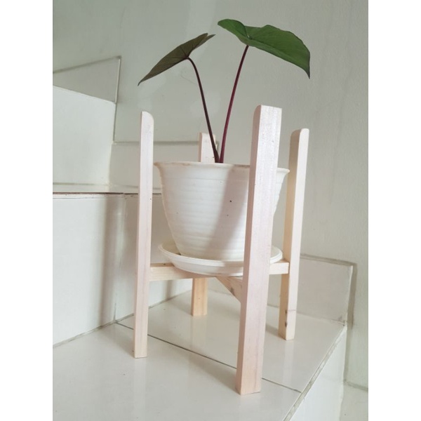 Jual Standing Pot Kayu elegan Tatakan Pot | Shopee Indonesia