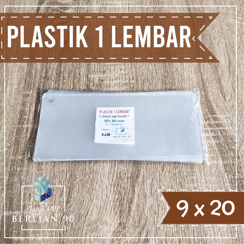 Jual Plastik Opp Lembaran 9 x 20 cm Isi 100 pcs / Plastik Opp 1 Lembar ...