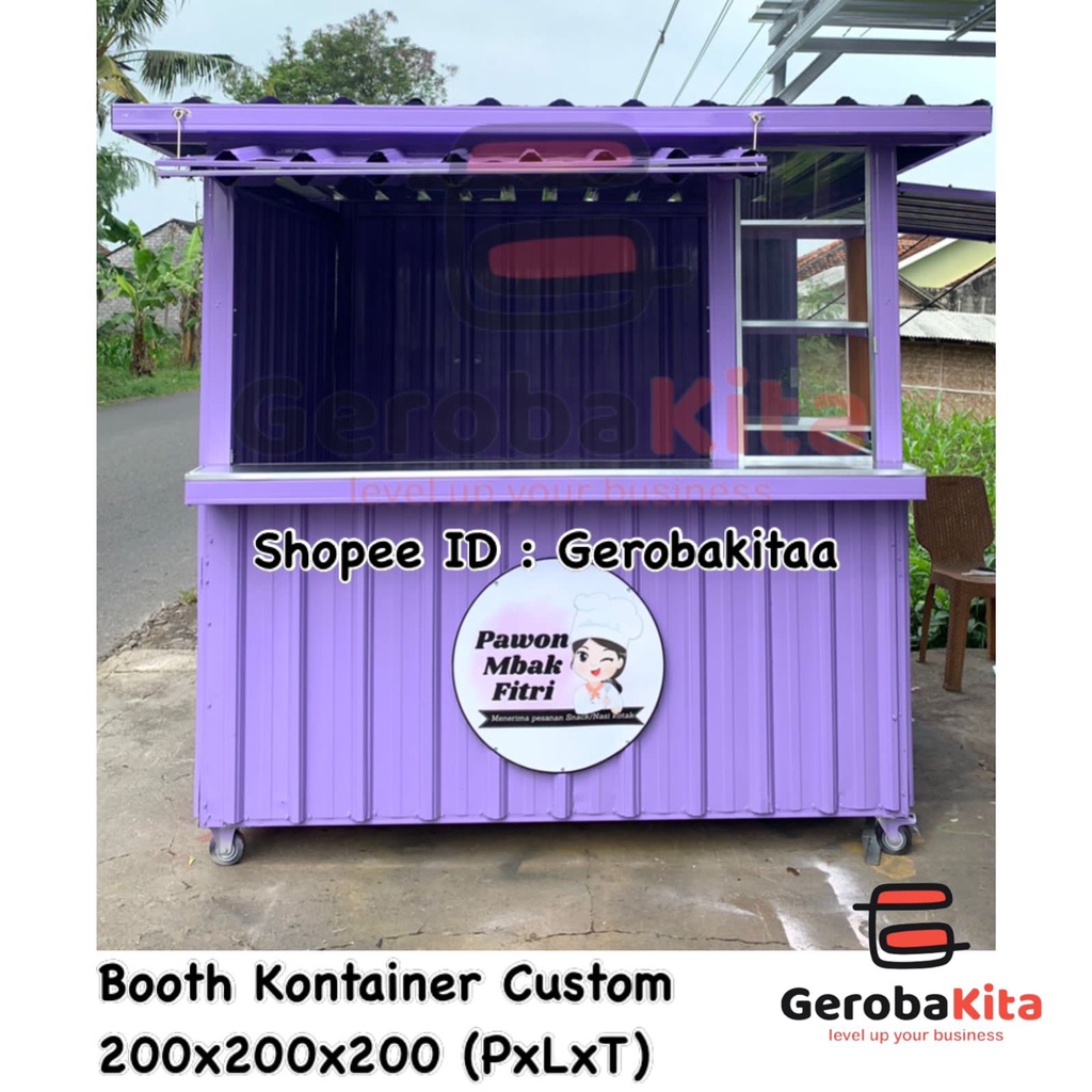 Jual booth container big size/ gerobak kontainer ukuran besar ...