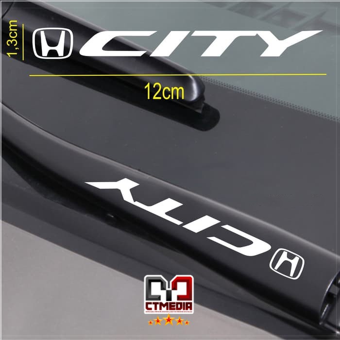 Jual Stiker Wiper Mobil Logo Honda City - Car Decal Sticker BERKUALITAS ...