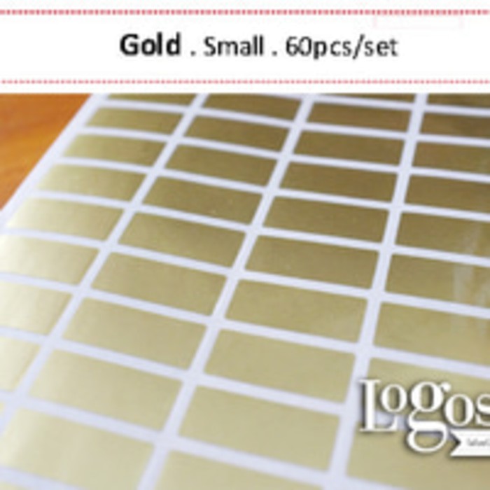 Jual Gold Small Stiker Label nama waterproof Sticker Name Label Small ...
