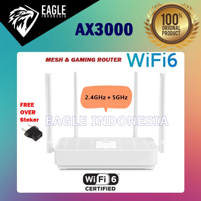 Jual RED-MI AX3000 GAMING Wifi 6 Router Mesh Gigabit Dual Band | Shopee ...