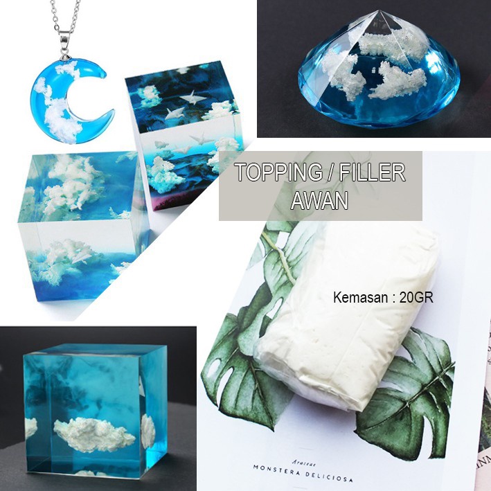 Jual Topping/Filler Resin Bentuk Awan Isian Resin Hiasan Resin Mold ...