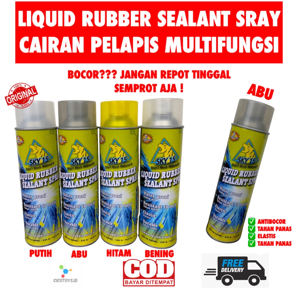 Jual CAIRAN LIQUID PELAPIS ANTI BOCOR SKY15 RUBBER SEALANT SPRAY 500 ml | Shopee Indonesia