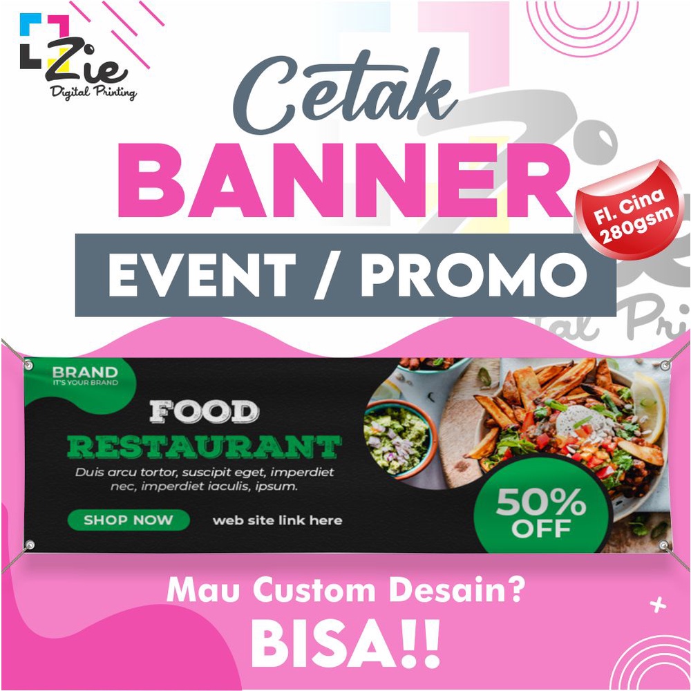 Jual Cetak Banner Promo Frontlite Bahan Flexi 280gr Spanduk Backdrop ...