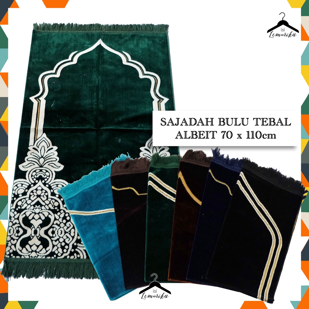Jual Sajadah Tebal Albeit Floral Lebar Simple Besar 70 x 110 cm paling ...