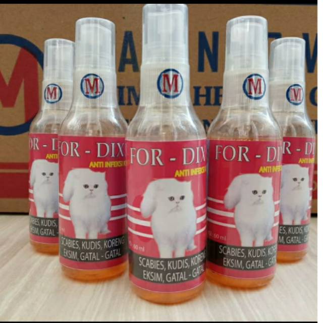 Jual FOR DIX CAT SPRAY - OBAT KUCING SCABIES EKSIM KUDIS KORENG GATAL ...