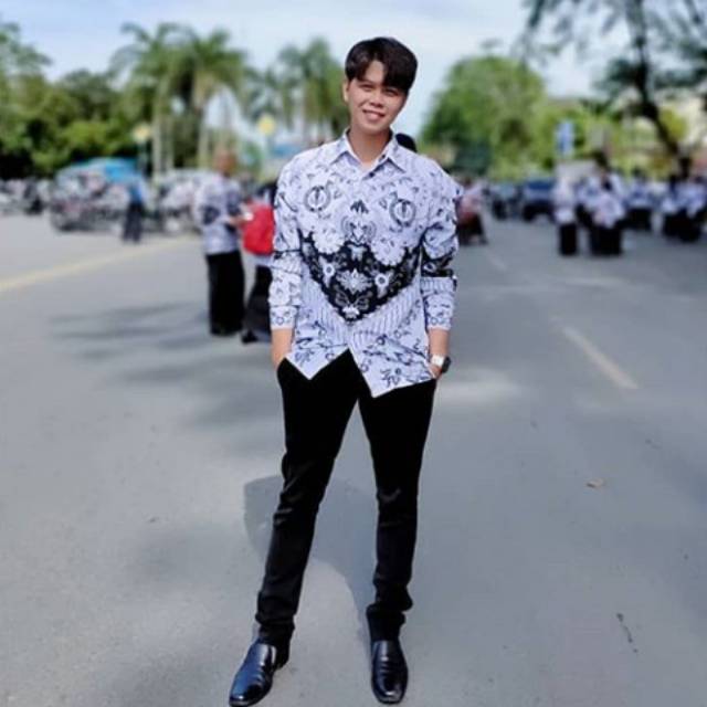 Jual Batik PGRI pria seragam PNS murah (dilapisi furing) | Shopee Indonesia