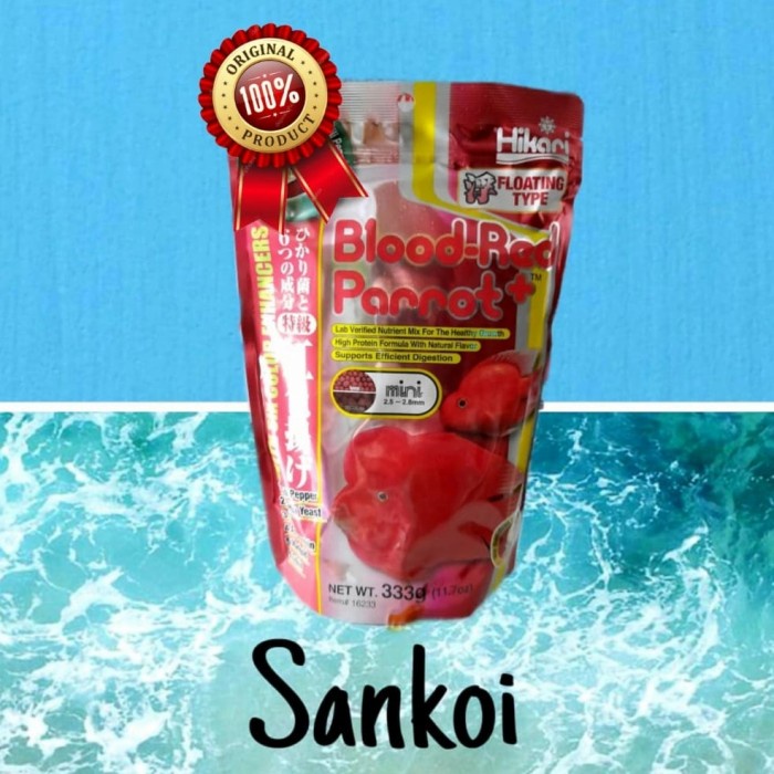 Jual S201Fr Hikari Blood Red Parrot 333Gr Pelet Size Mini/Pakan Ikan Louhan Parrot Rfr201 ...
