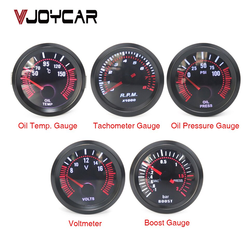 Jual PREORDER Vjoycar 2" 52mm RPM Meter LED Car Auto Tachometer Gauge ...