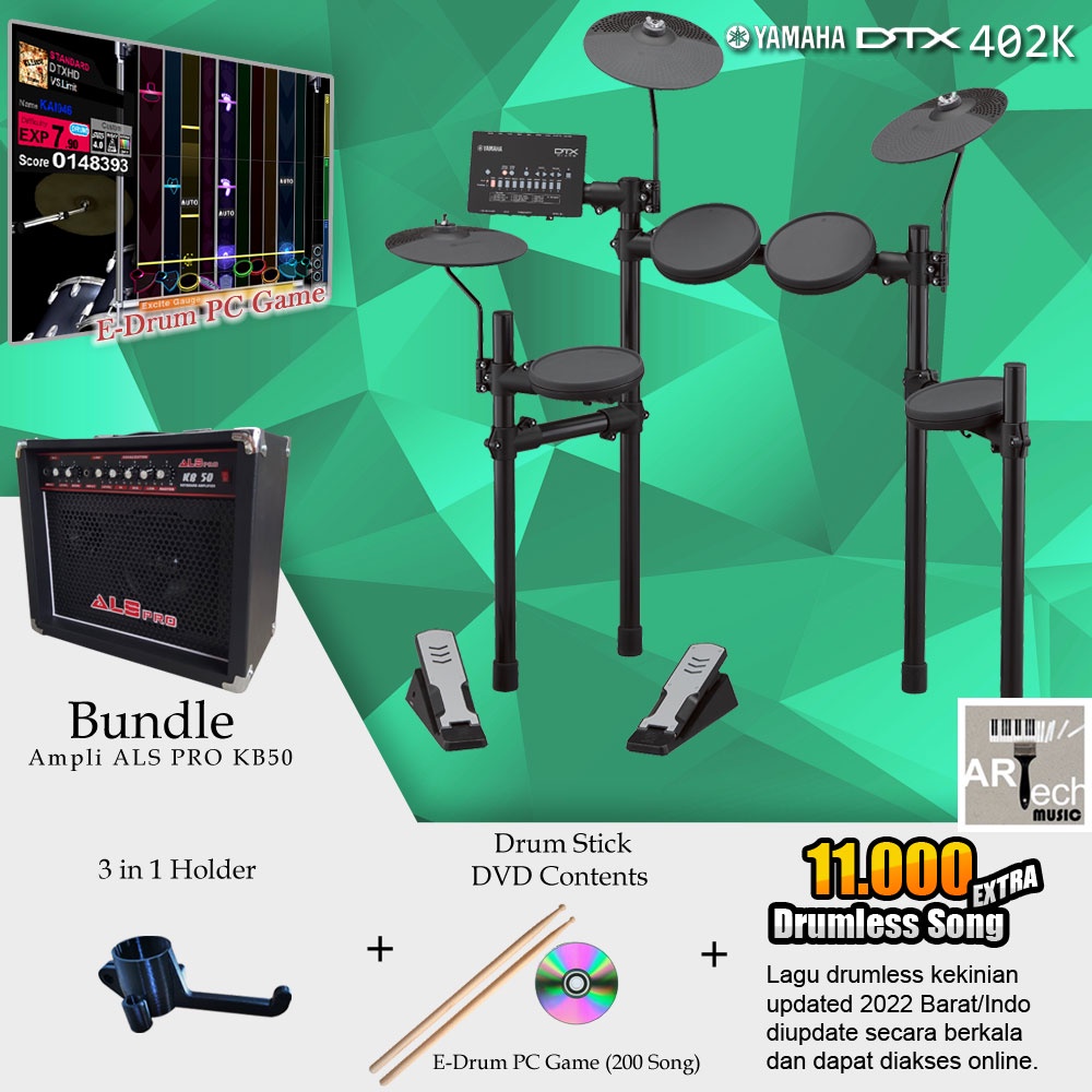 Jual Drum Elektrik Yamaha DTX402 BUNDLE AMPLI / DTX402K / DTX 402 ...