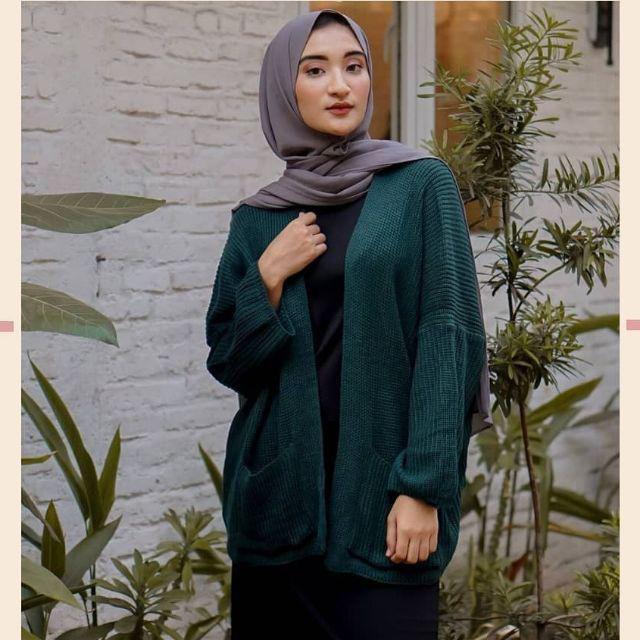 Jual OVERSIZED CARDIGAN RAJUT lAVELLA TEBAL STORE09 MURAH | Shopee Indonesia