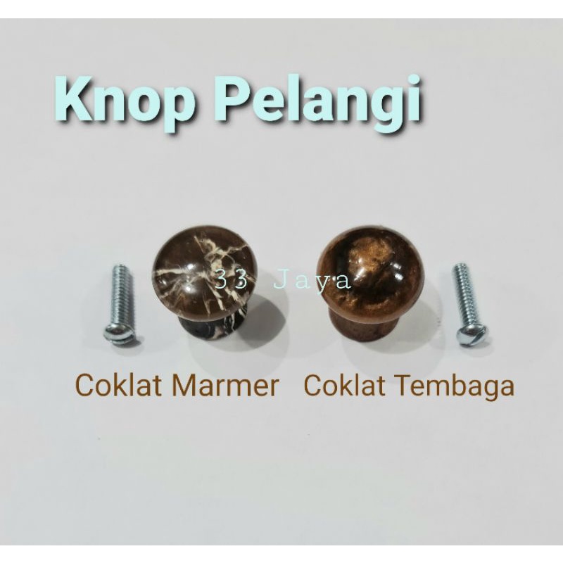 Jual Knop Pelangi Warna Coklat Tembaga, Coklat Marmer | Shopee Indonesia