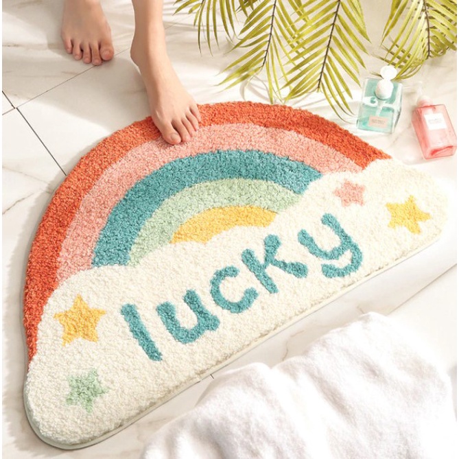 Jual Zakka Store Keset Kamar bulu lembut Aestetik 40x60 keset ruang ...