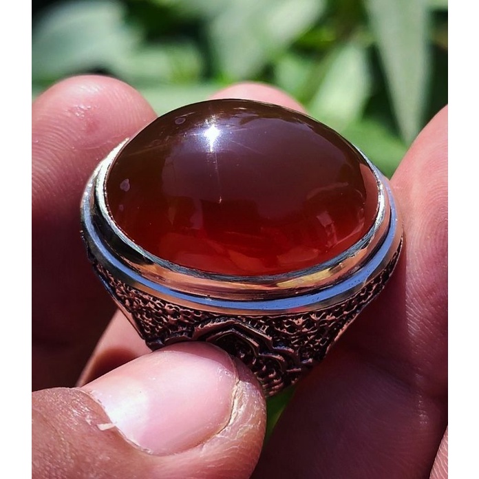 Jual Cincin Batu Akik ANGGUR BROWNISH RED CHALSEDONY Asli batu alam ...