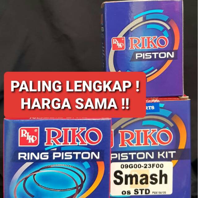Jual PISTON KIT SUZUKI SMASH RIKO (Ov Std - 2.00 HARGA SAMA) | Shopee ...