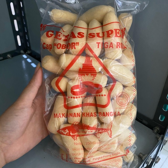 Jual Getes Bangka Panjang Super Cap Obor Tiga Roda Merah - Snack Bangka ...