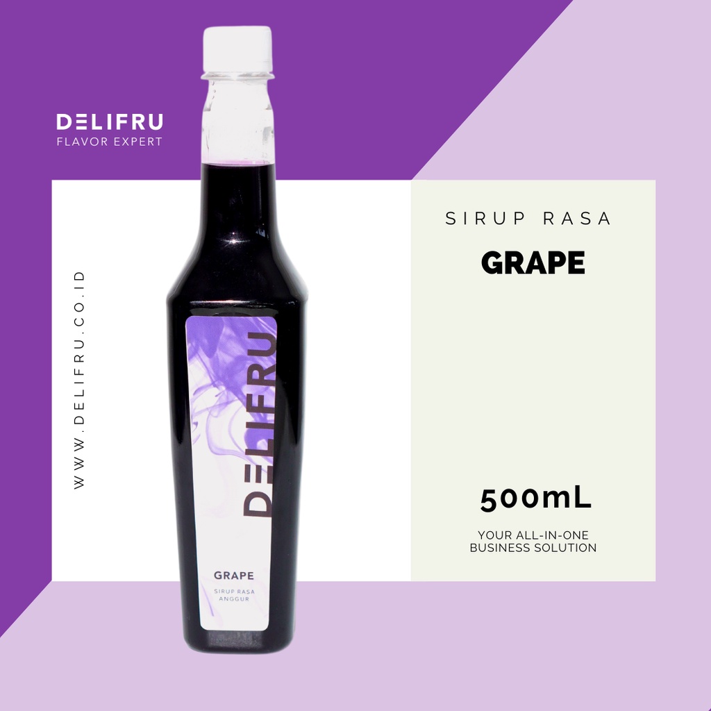 Jual Syrup Grape Delifru 500 ml - Sirup Anggur Premium | Shopee Indonesia