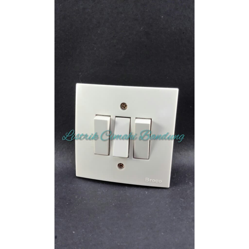 Jual BROCO Saklar Triple Tipe 6613 Inbow atau Tanam | Shopee Indonesia