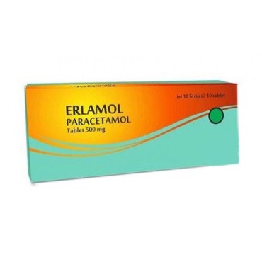 Jual Erlamol Paracetamol 500 mg Box 100 Tablet | Shopee Indonesia