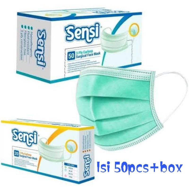 Jual MASKER HIJAB & NON HIJAB 3 PLY (isi 50 PCS) kemenkes plus box ...