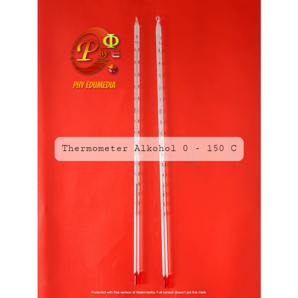 Jual Thermometer Alcohol 0-150°C / Termometer Alkohol Batang 0-150 ...