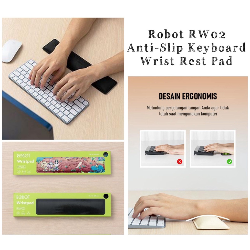 Jual Robot RW02 Keyboard Wrist Rest Pad Memory Foam Wristpad (new RW01 ...
