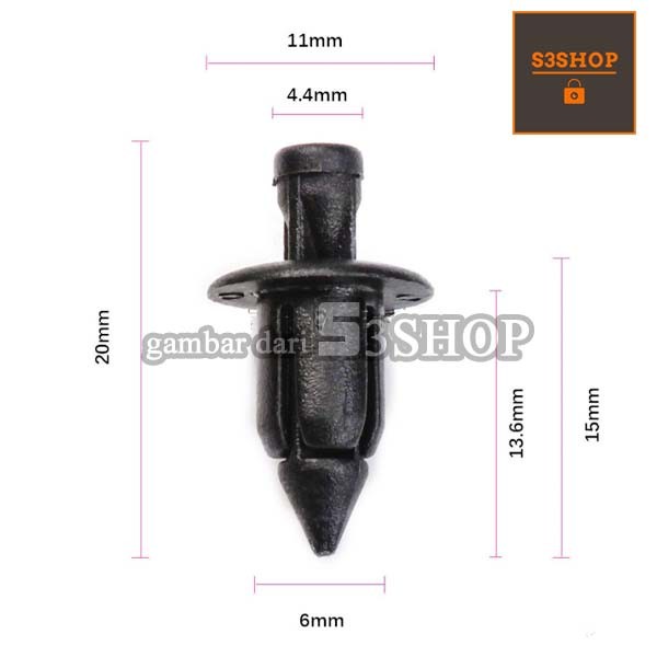 Jual Klip Clip Kancing Plastik Body Motor Nmax Vario PCX Aerox Beat ...