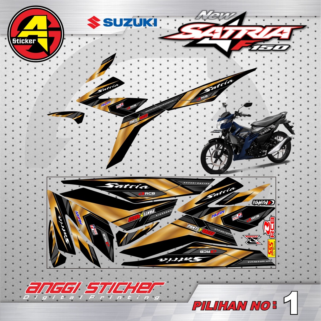 Jual STRIPING MOTOR SUZUKI SATRIA F150 NEW / STICKER DESAIN ANGGI ...