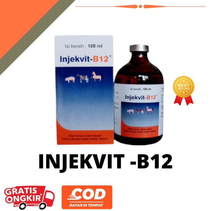 Jual Injekvit-B12 Vitamin B 12 Penambah Nafsu Makan Sapi Kambing Kerbau ...