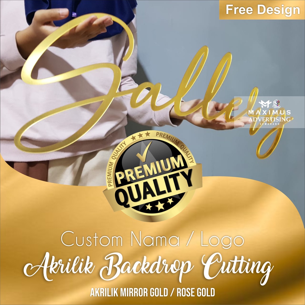 Jual PREMIUM Akrilik Backdrop Cutting Nama / Logo Akrilik Mirror Bebas ...