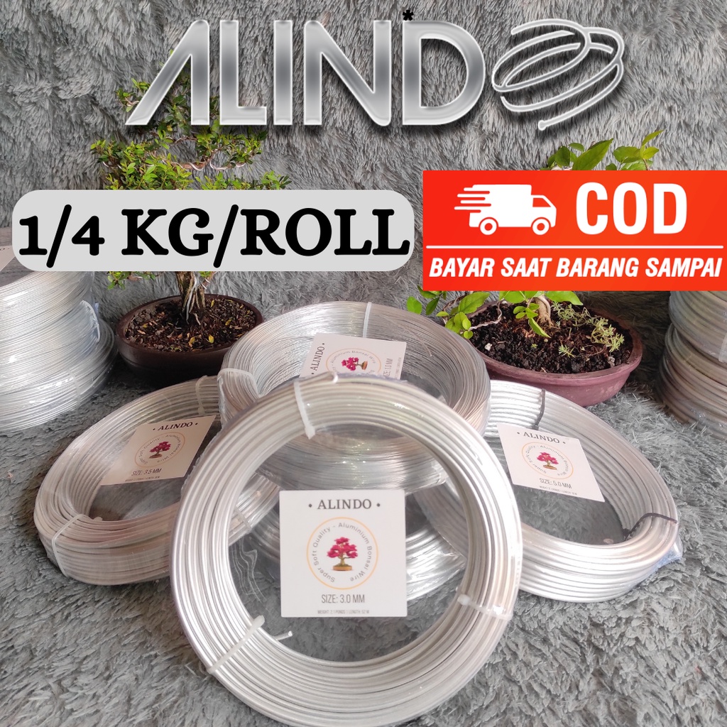 Jual KAWAT BONSAI 0.25 / 1/4 KG MURAH 1 MM SAMPAI 7 MM ALUMINIUM IMPOR ...