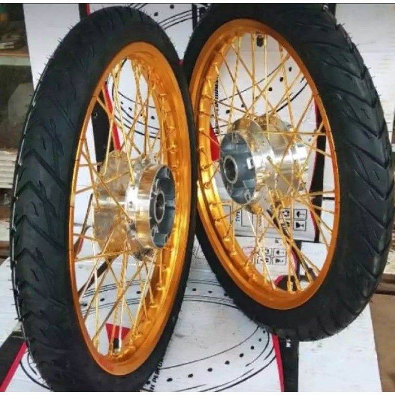 Jual Velg Vixion new warna kuning plus ban FDR baru | Shopee Indonesia